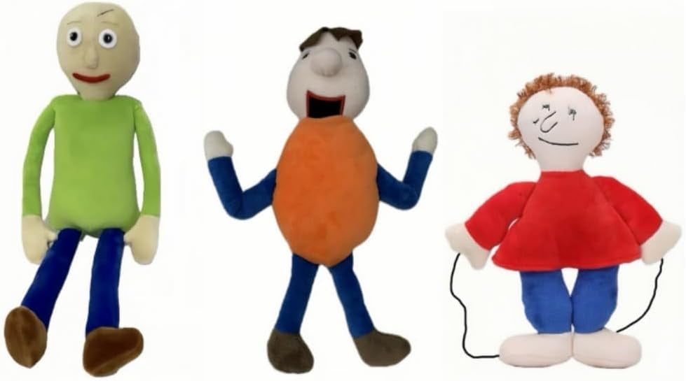 TETAIA 3PCS Baldi Plush and Bully Plush,Stuffed Figure Pillow for ...