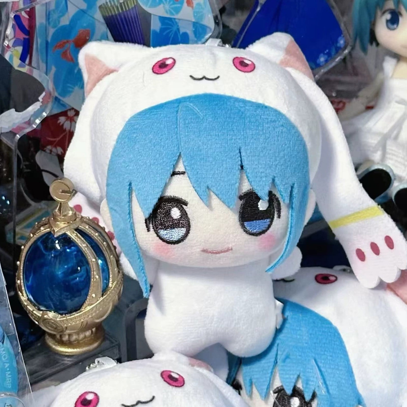 TETAIA 4 INCH Puella Magi Madoka Magica Chibigurumi Kyubey Costume Ver Plush Doll Complete Set ...