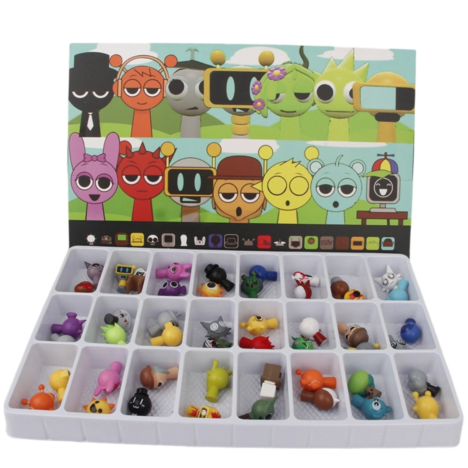 TETAIA 48 PCS Anime Sprunki Pvc Action Figures Sprunki Blind Box ...