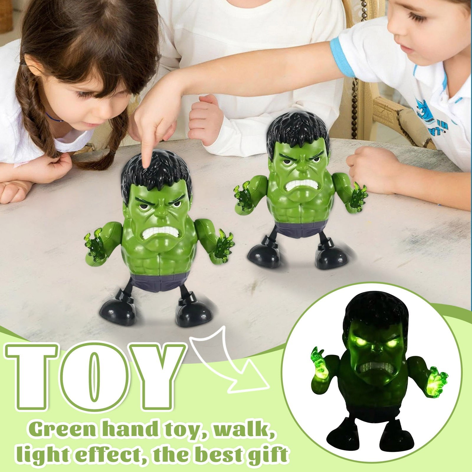 TETAIA 8 INCH Kids Dancing Toy Hulk Hand Model Robot Music Light ...