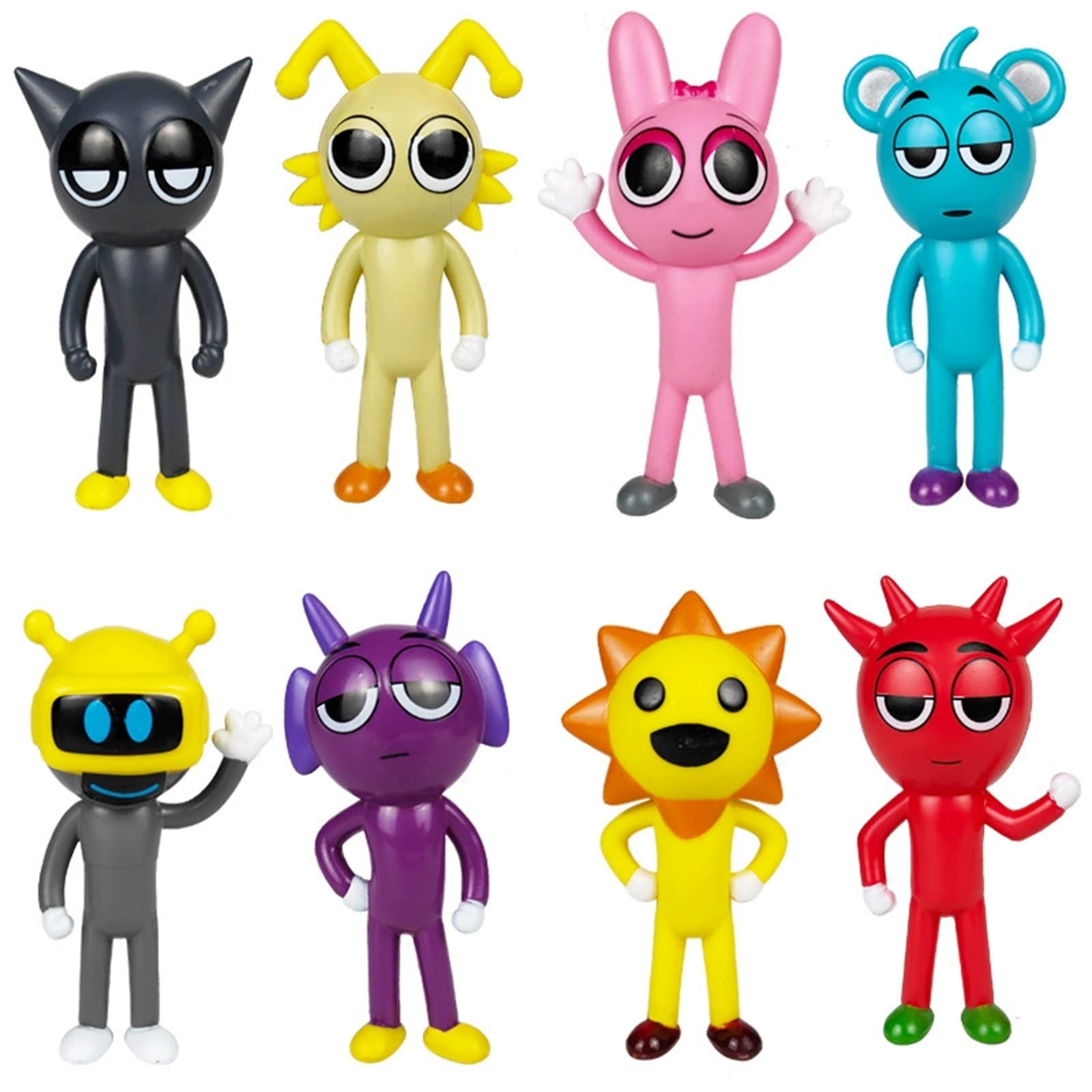 TETAIA 8 PCS 4 INCH 2025 New Sprunki Toys Sprunki Action Figures ...