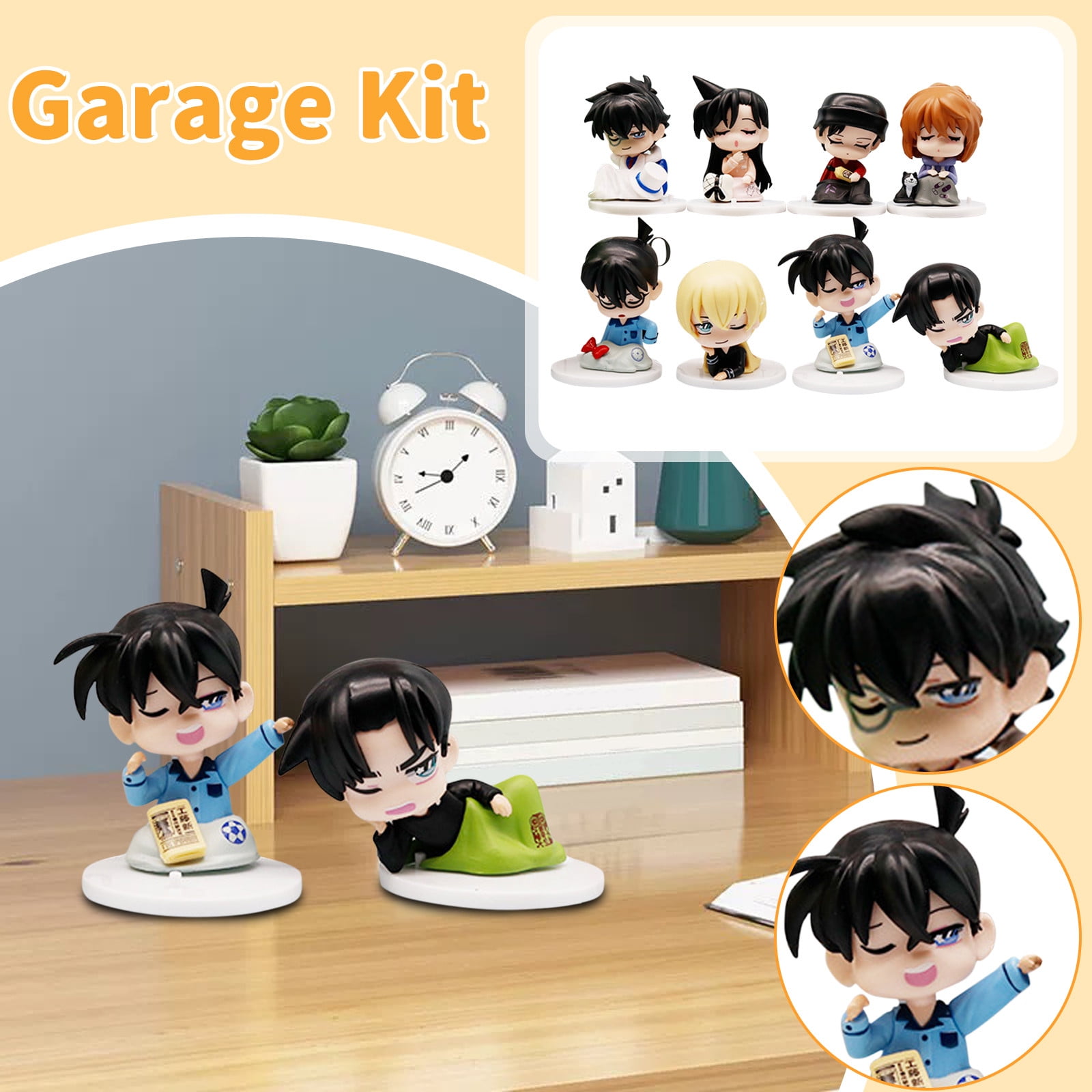 TETAIA 8 PCS 4 INCH Detective Conan Figura Model Toy 7Cm Kaito Kid ...