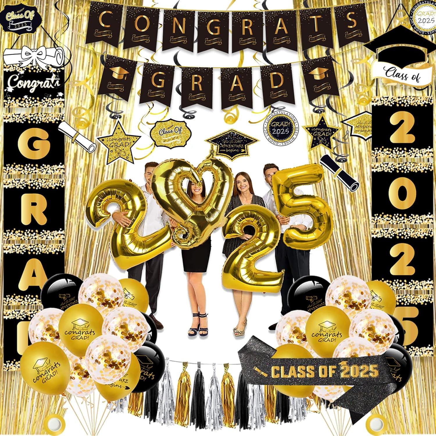 TETAIA Graduation Decorations 2025, Graduation Party Decorations Pack ...