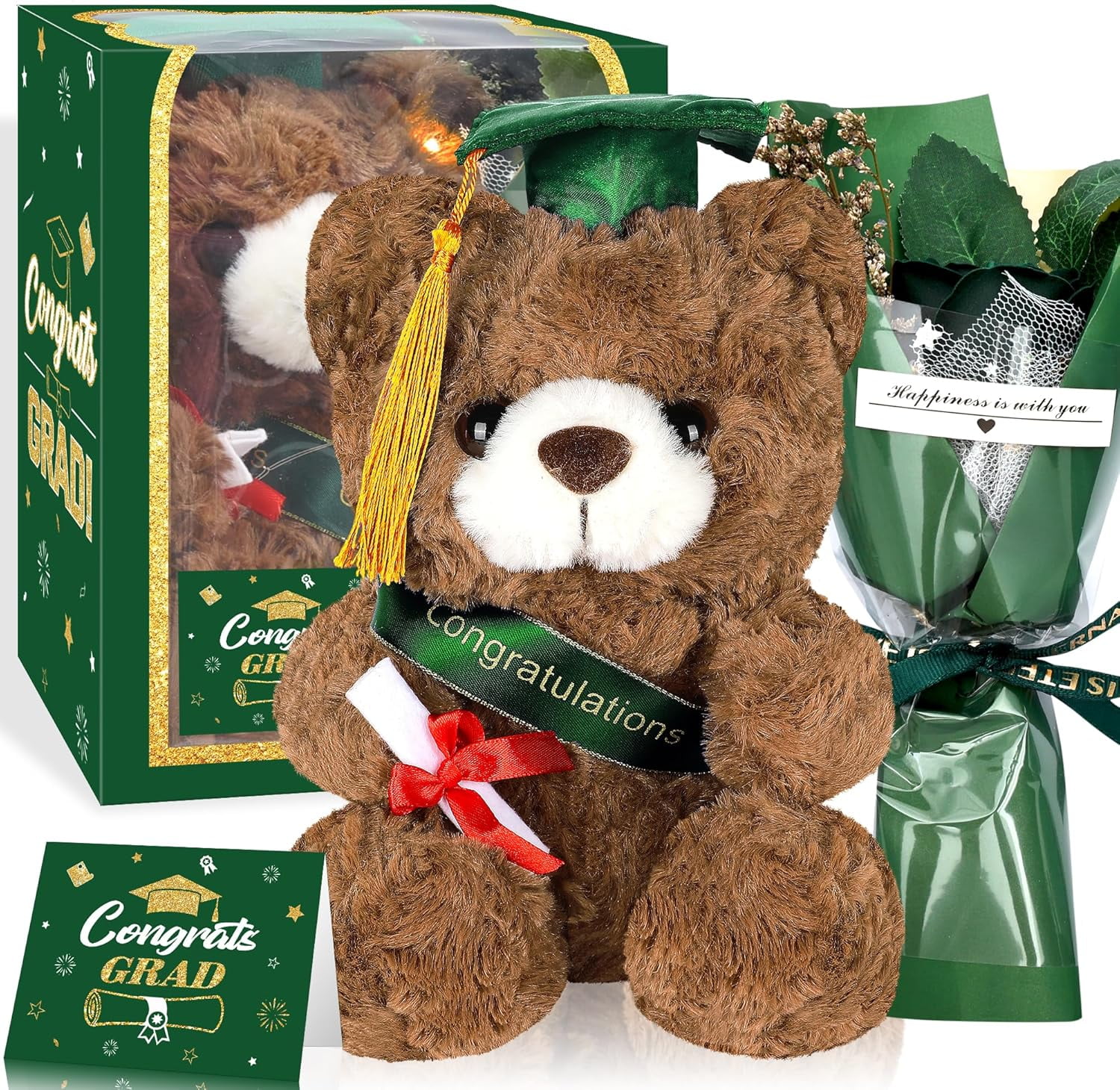 TETAIA Graduation Gifts Set Class of 2025 Stuffed Teddy Bear with Soap ...
