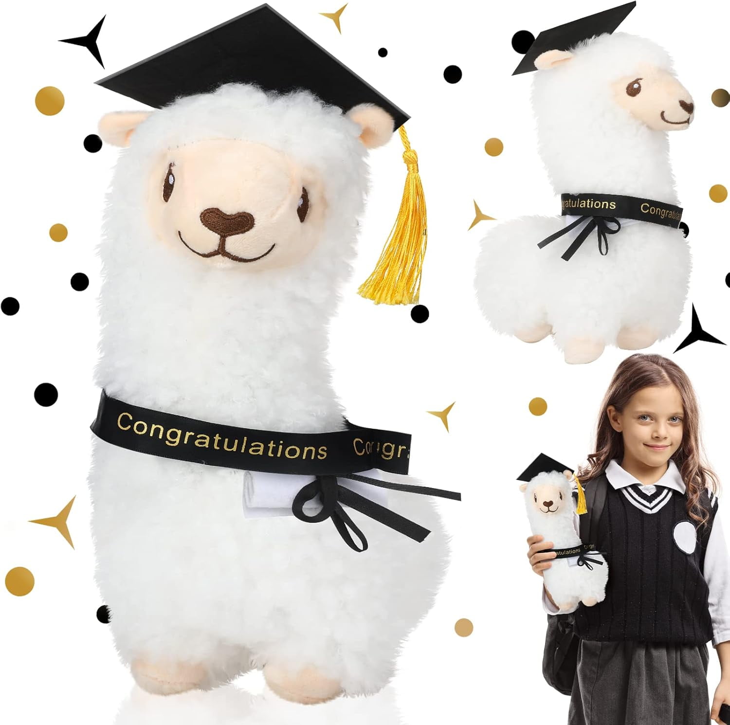 TETAIA Graduation Llama Plush Stuffed Animal Toy for Kids Stuffed Llama ...