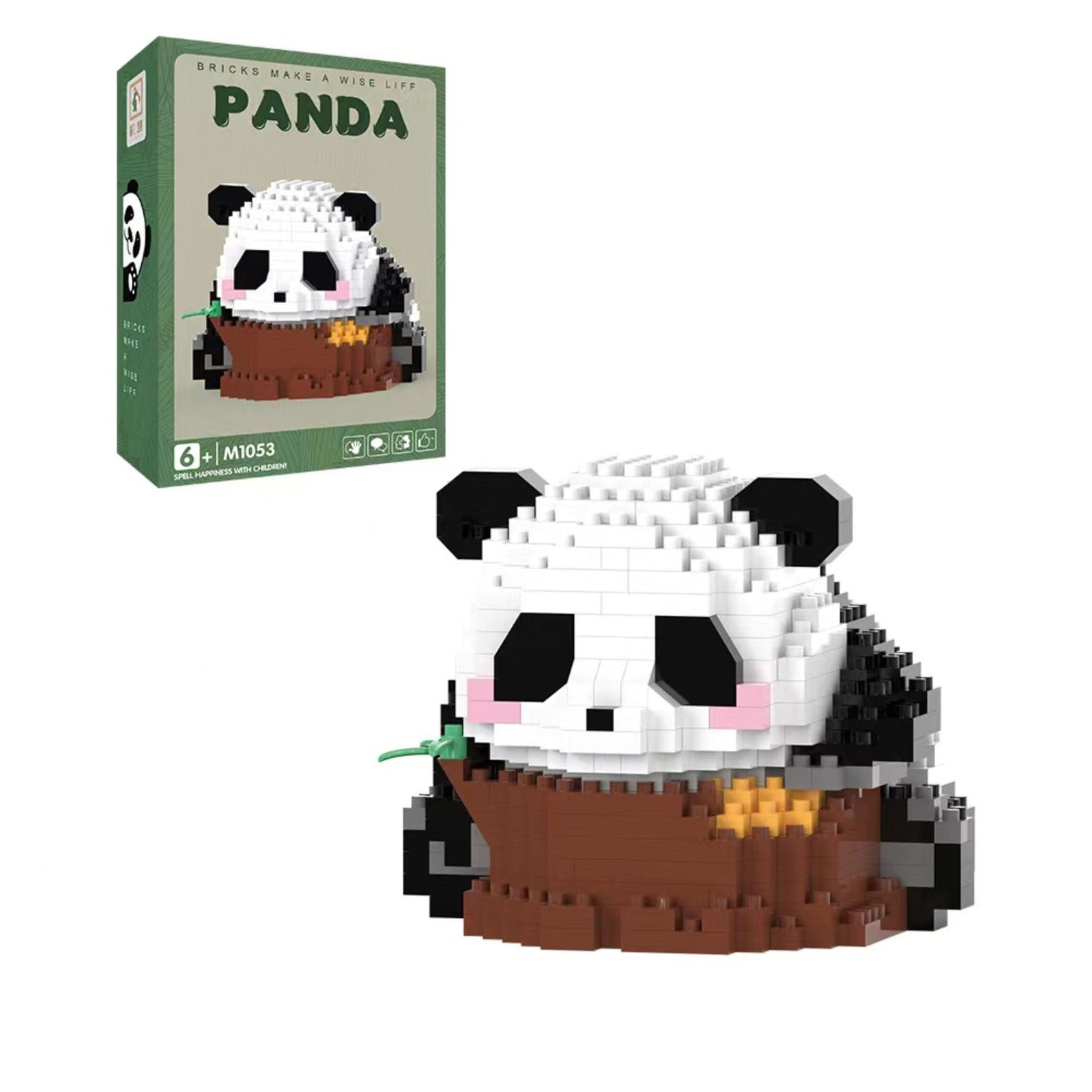 TETAIA Multicolor Giant Panda Moe Lan Fubao Flower Building Blocks ...