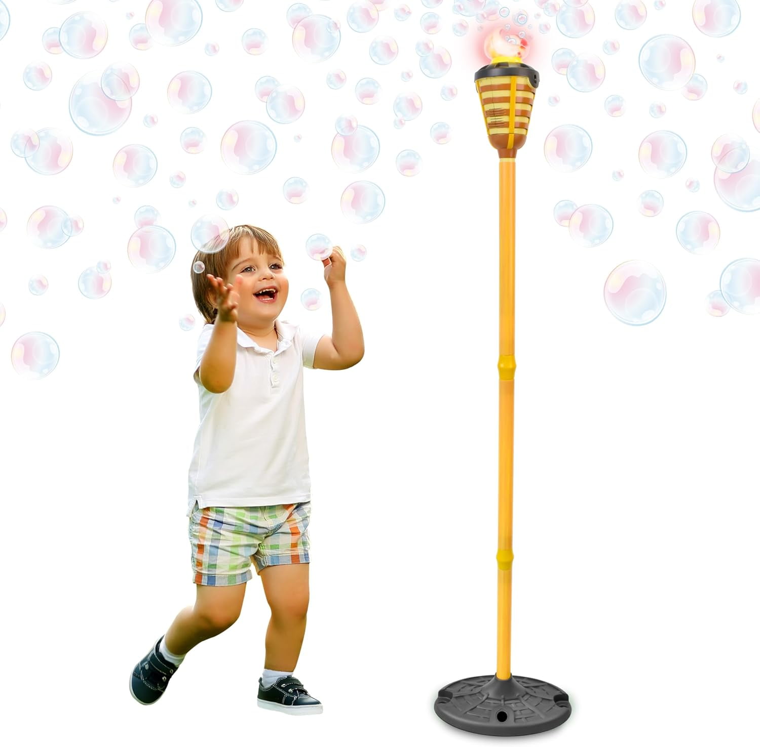 TETAIA Tiki Torch Bubbler - Bubble Machine with Lights and Music ...