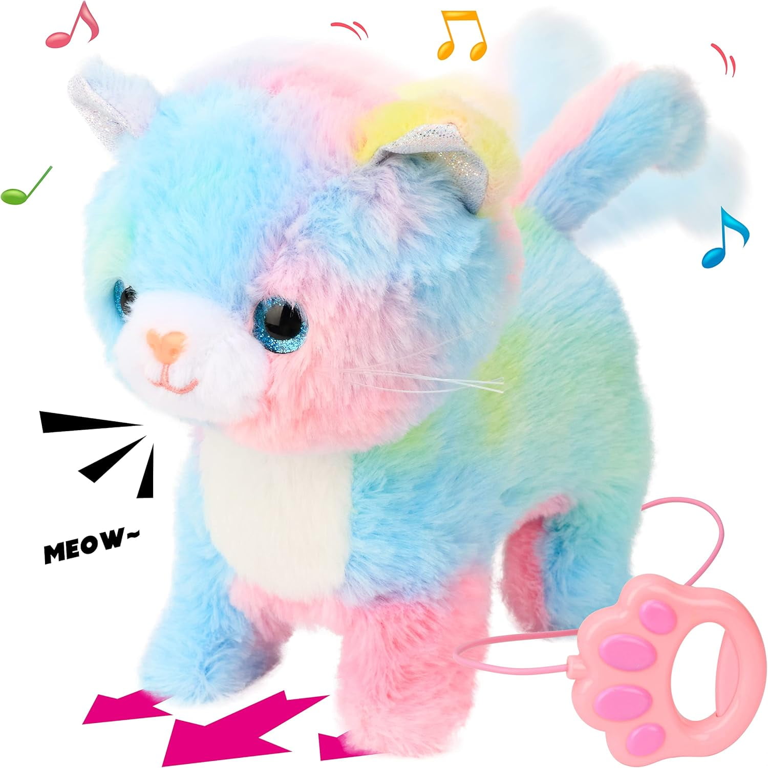 TETAIA Walking Cat Interactive Electronic Pet Singing Kitty Toy Remote ...