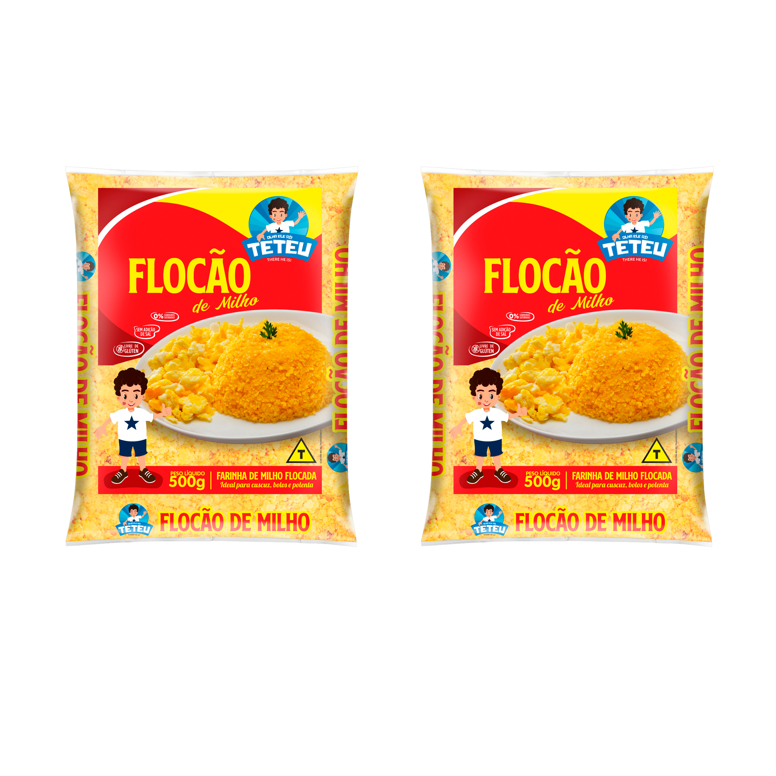 TETEU Flaked Yellow Corn Flour, Brazilian Couscous, Cuscuz Nordestino ...