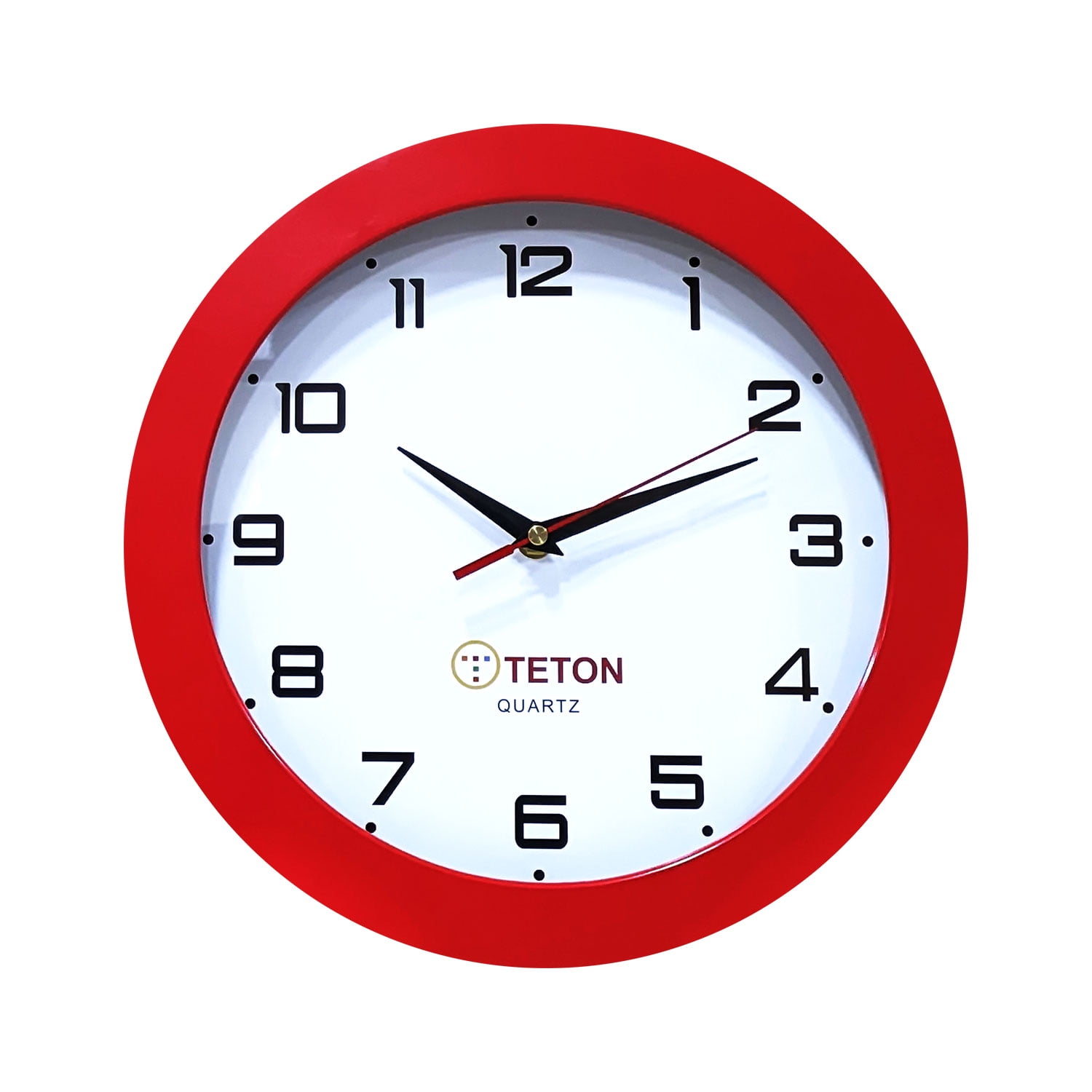 TETON ELECTRONICS 12 inch Wall Clock Silent Non-Ticking Quartz Battery ...
