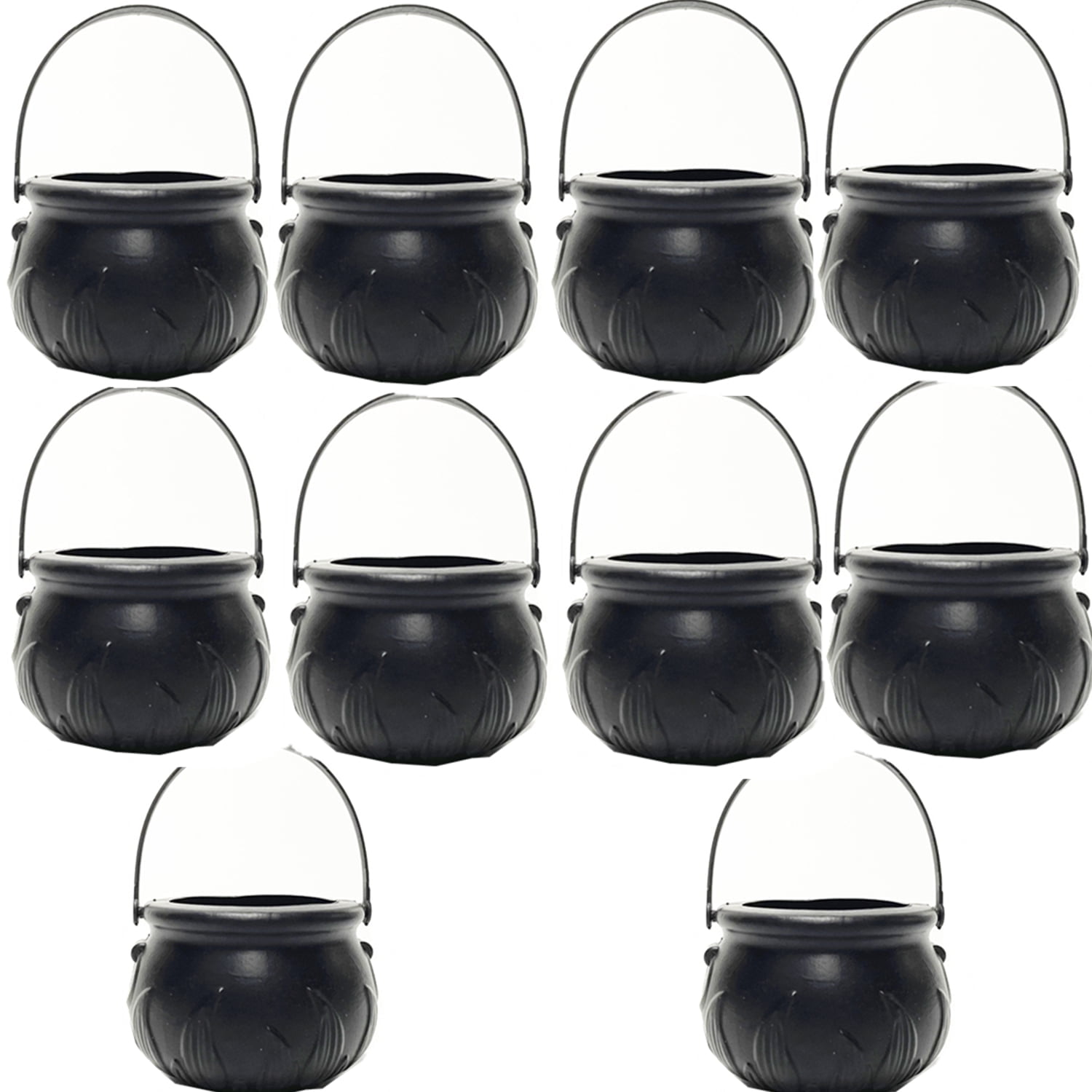 TETOU 10Pcs Mini Candy Cauldron Kettles, Plastic Hallowe'en Candy ...