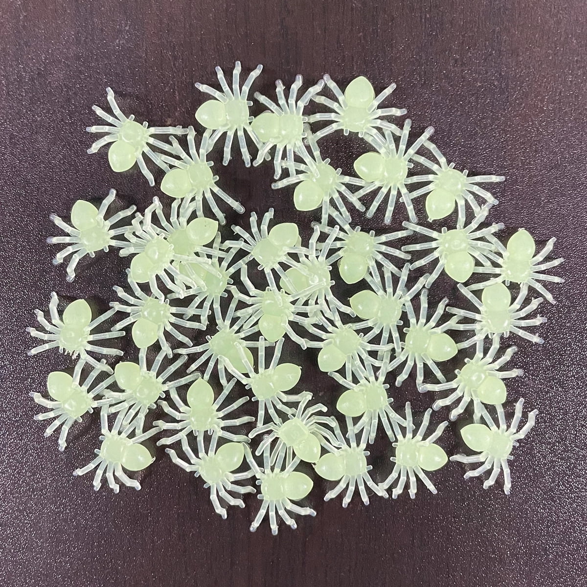 TETOU 120pcs 0.78inch ScarySpiders Lifelike SimulatedLuminous Spiders ...