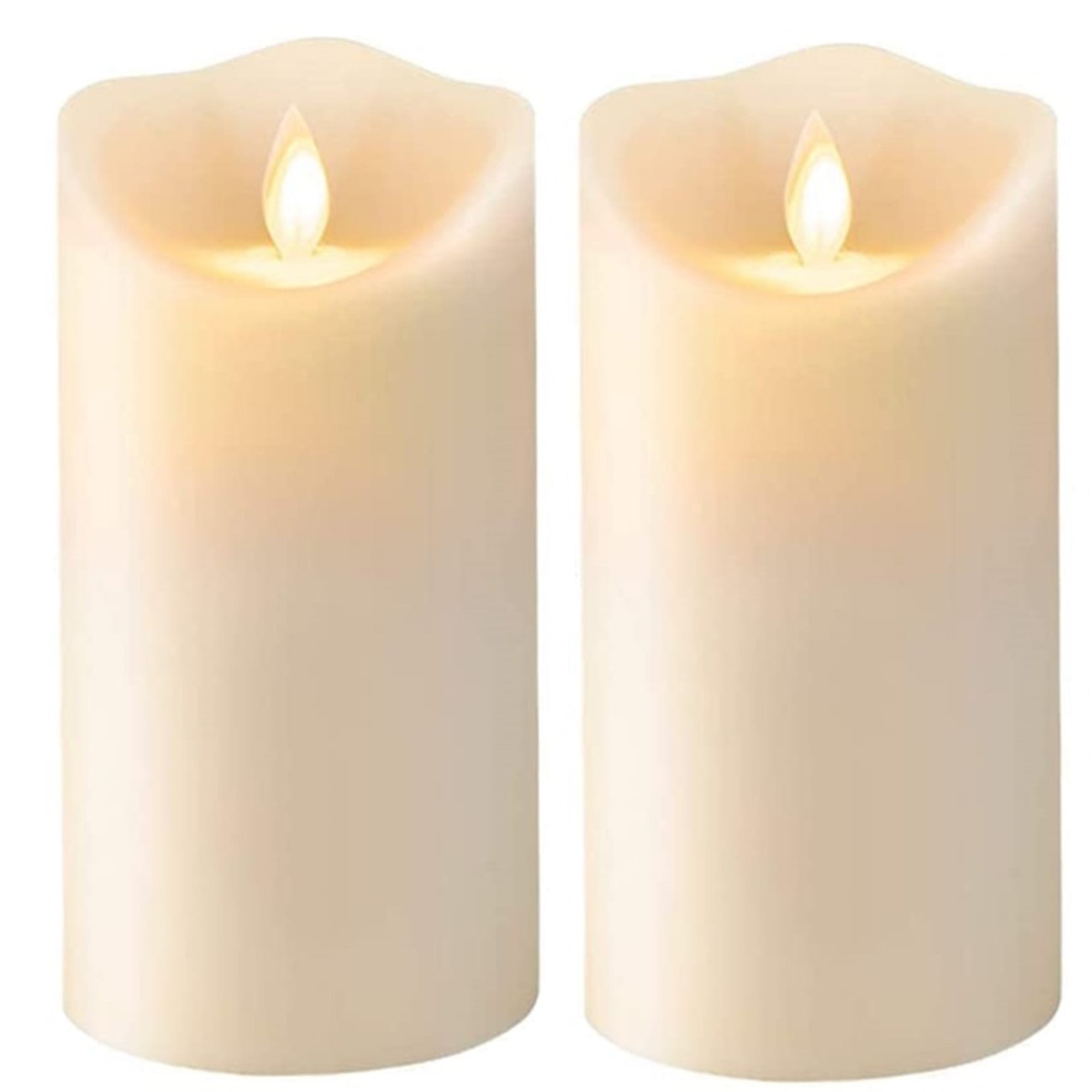 TETOU 2pcs Flameless Candles 6" Battery Operated Candles for Outdoor ...