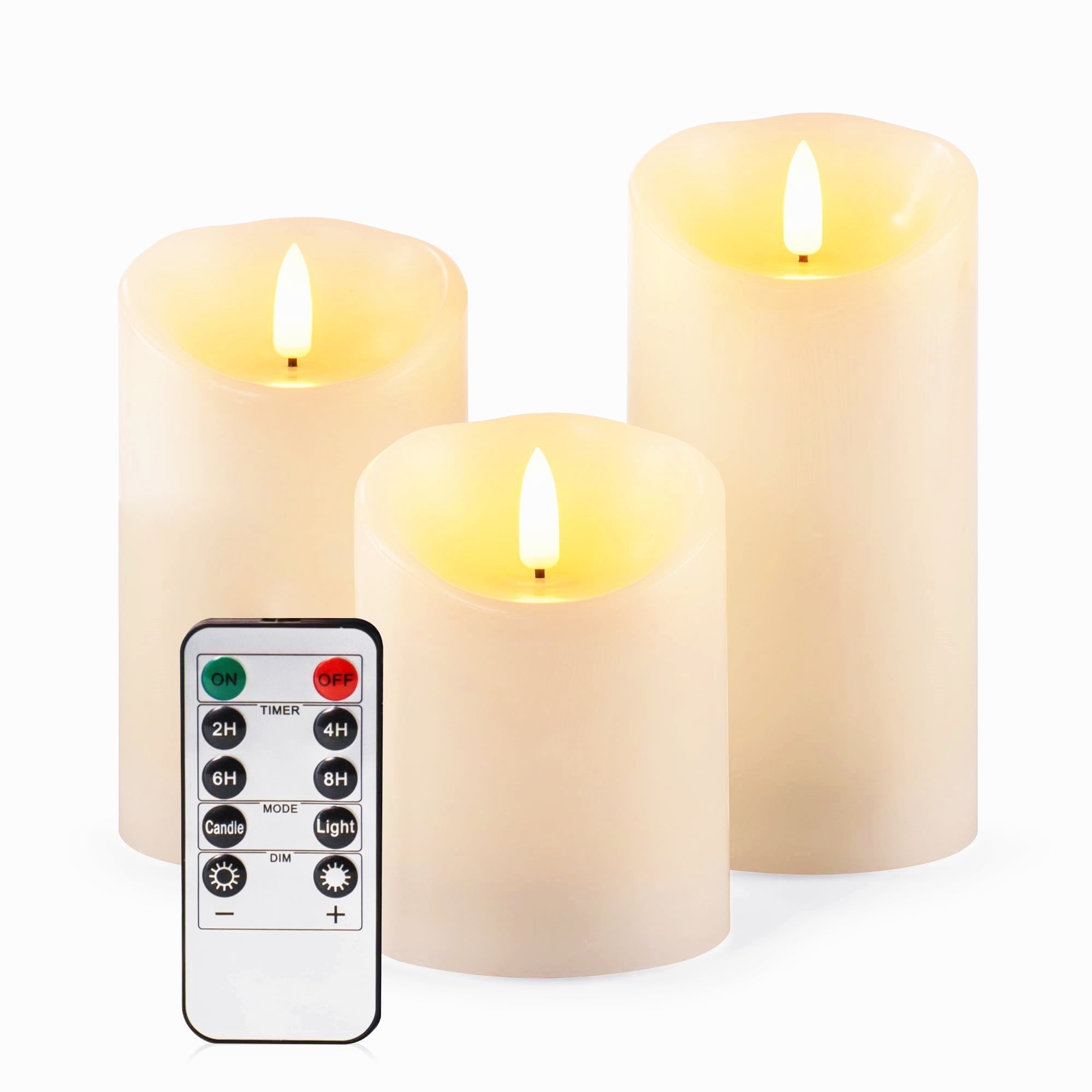 Tetou LED Flameless Candles, Ivory White, 3PCS with Remote Control ...