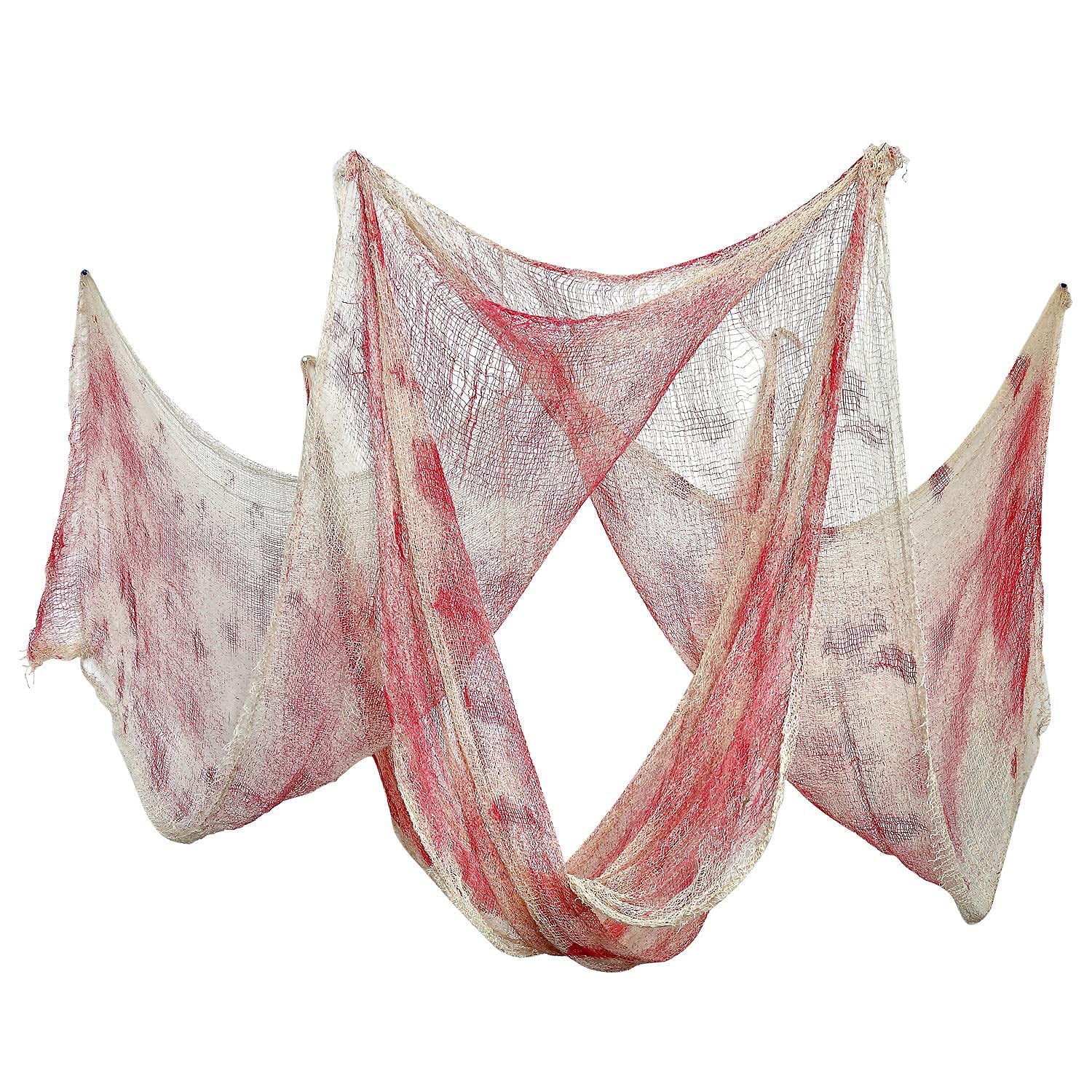TETOU 5 Packs 30×72inch Blood Red Creepy Cloth Halloween Decorations,Creepy Spooky Fabric Cloth ...