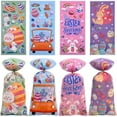 TETOU 50pcs Easter Candy Treat Bags Bunny Chick Rabbit Cellophane ...