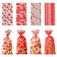 TETOU 50pcs Valentine's Day Candy Treat Bags Cellophane Gift Snack Bag ...