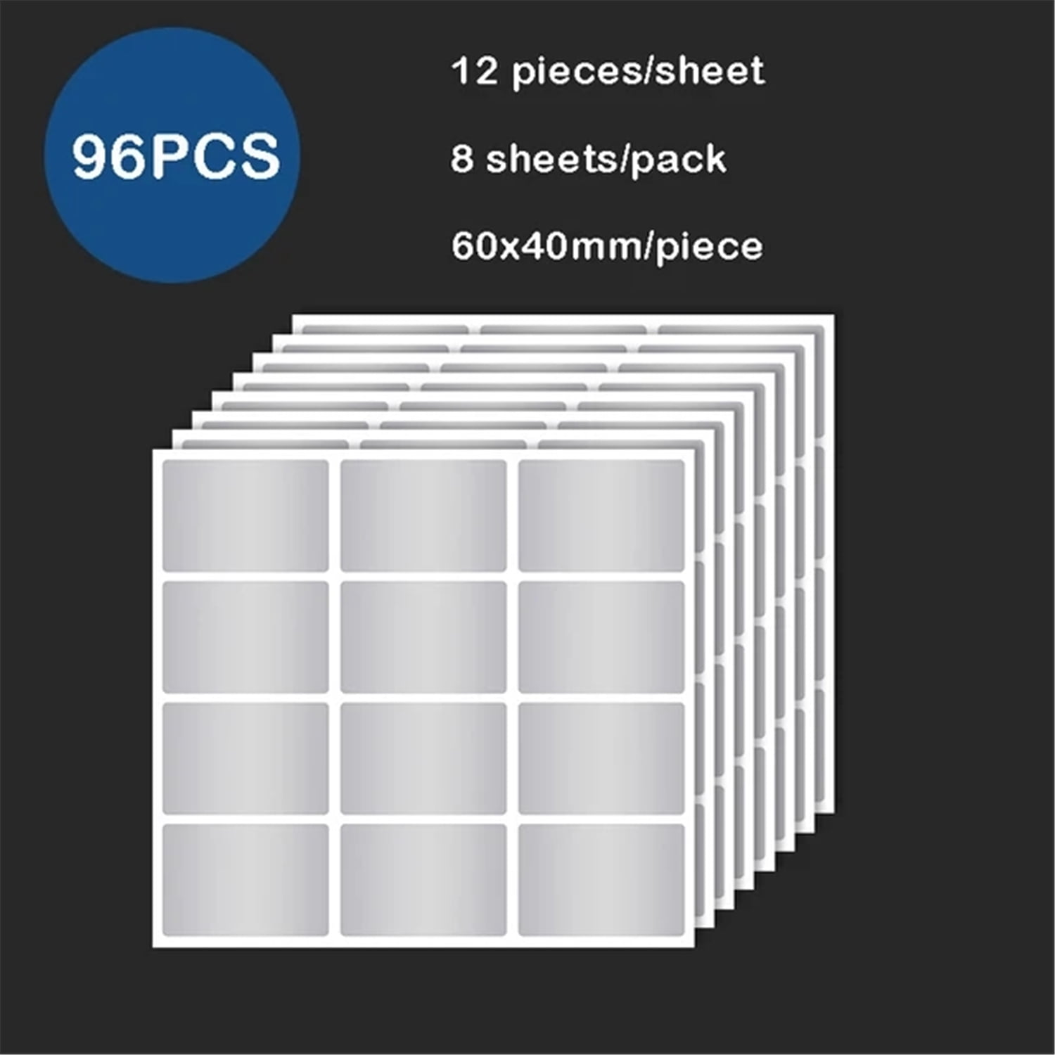 TETOU 96pcs Waterproof Food Labels for Containers Handwrite Removable ...