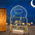TETOU Acrylic Ramadan Advent Calendar Board Wooden Base Table Ornament Handwriting Countdown ...