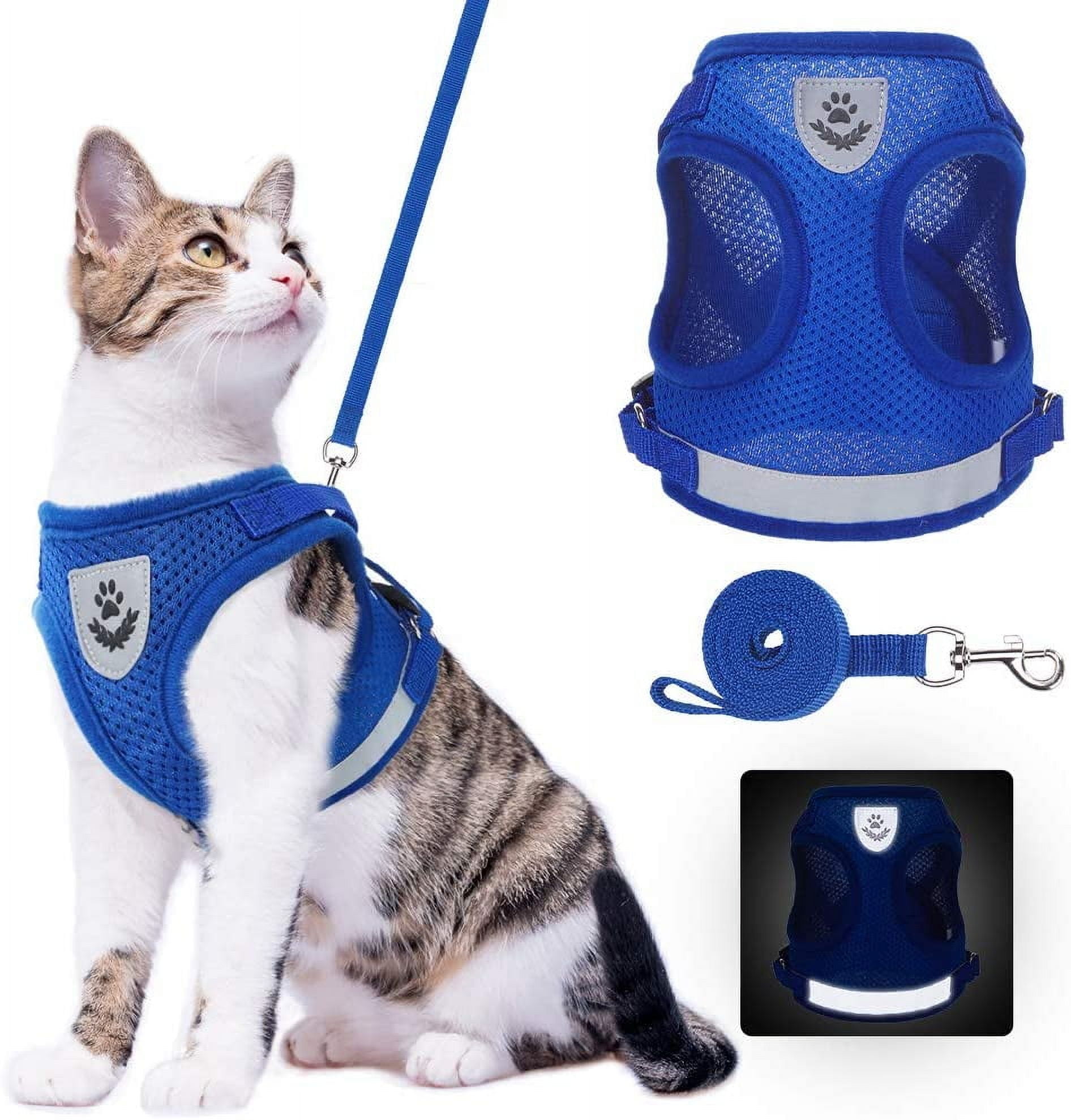TETOU Cat Harness and Leash Set for Walking Adjustable Vest with ...
