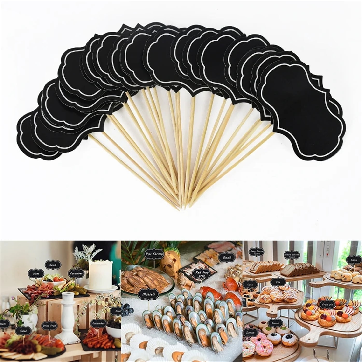 TETOU Cheese Markers Buffet Food Labels Cardboard Chalkboard Sign ...