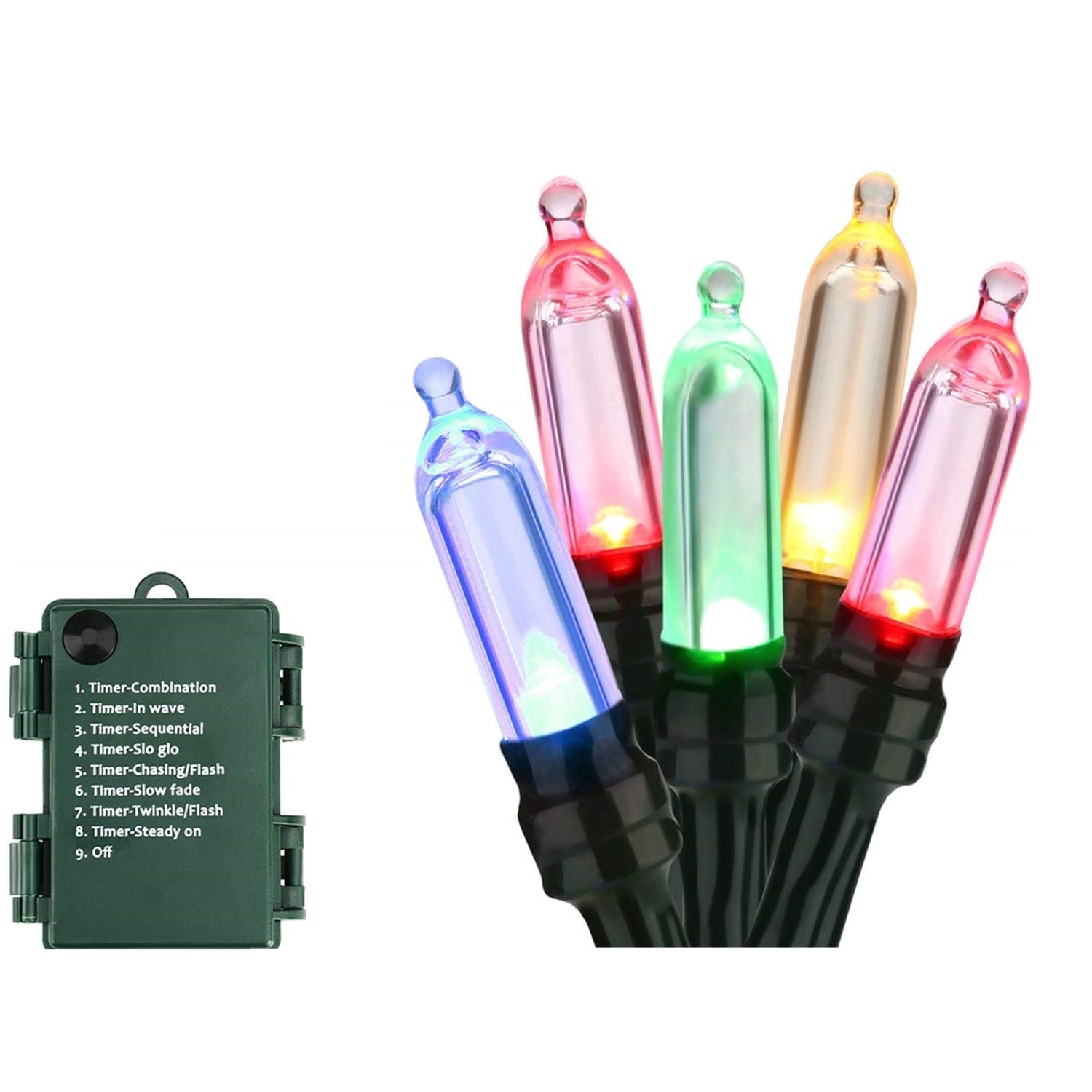 TETOU Christmas Lights, 33ft 100 LED Battery Mini Christmas Tree Lights ...