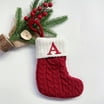 Holloyiver 7 inch Mini Initial Christmas Stocking Monogram Embroidered ...