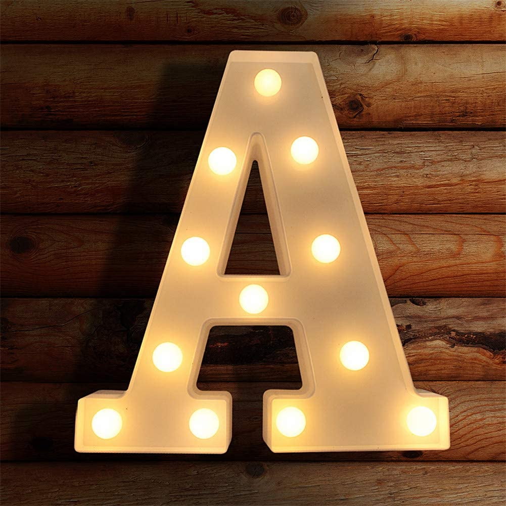 TETOU LED Letter Lights Luminous Letters Sign Home Decor for Wedding ...