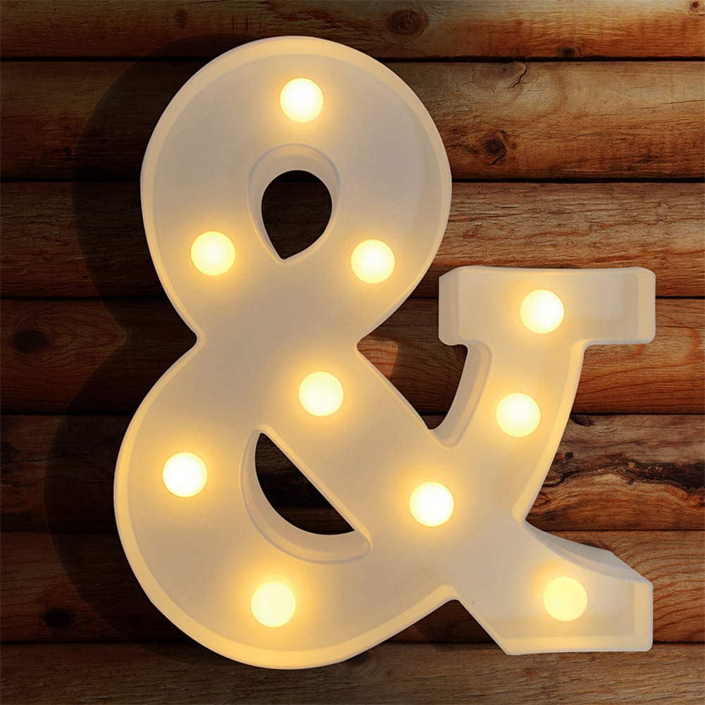 TETOU LED Letter Lights Luminous Letters Sign Home Decor for Wedding ...