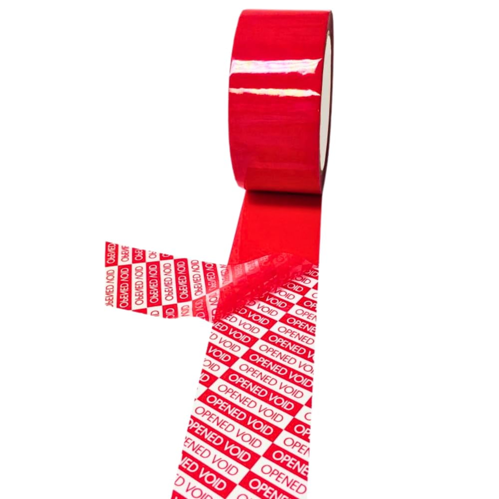 TETR4 Tamper Evident Tape Red Surface Printed - 1/2 inch x 55 yds. for ...