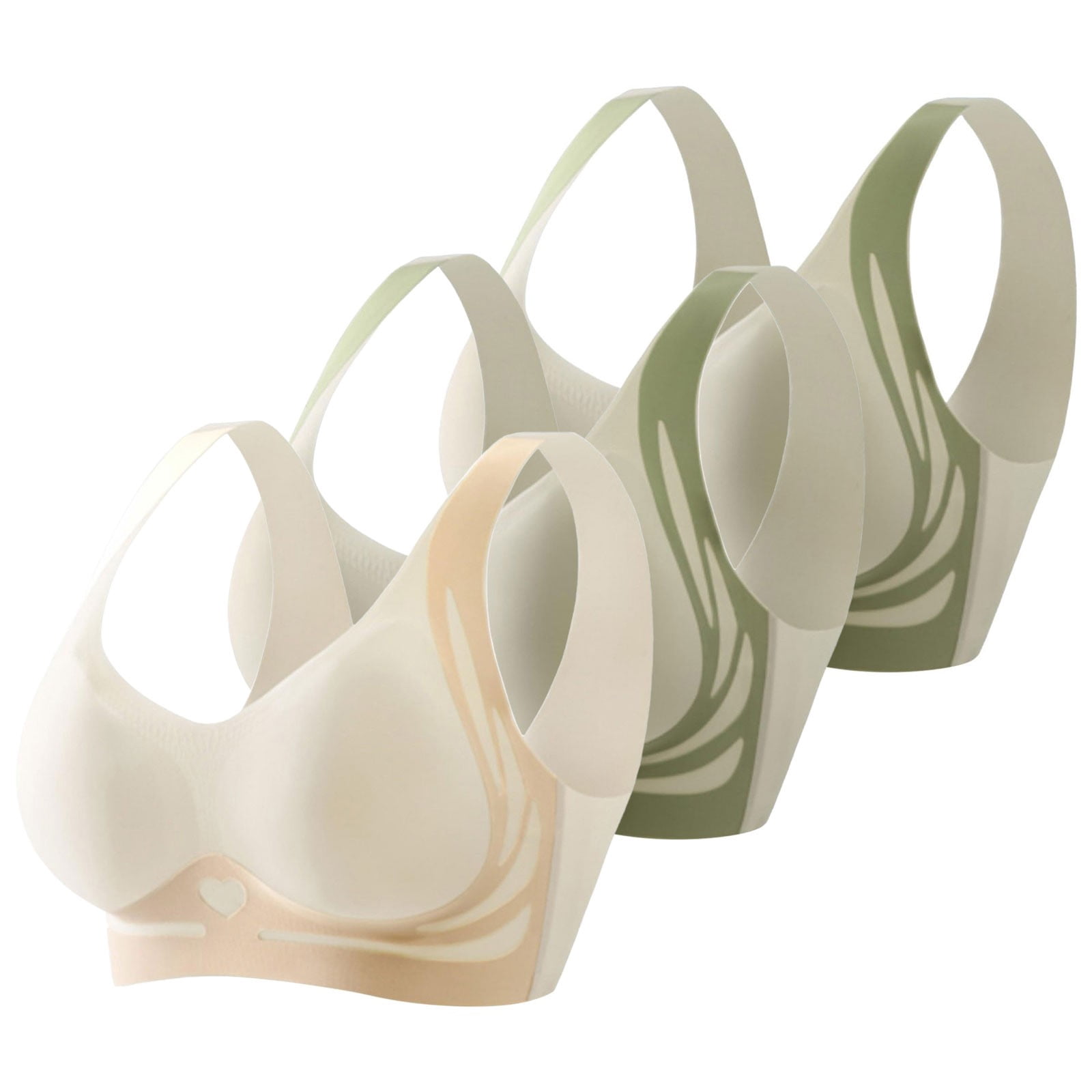 TEVEQ 3 Pack Bras for Women No Underwire Soft Supportive Comfortable ...