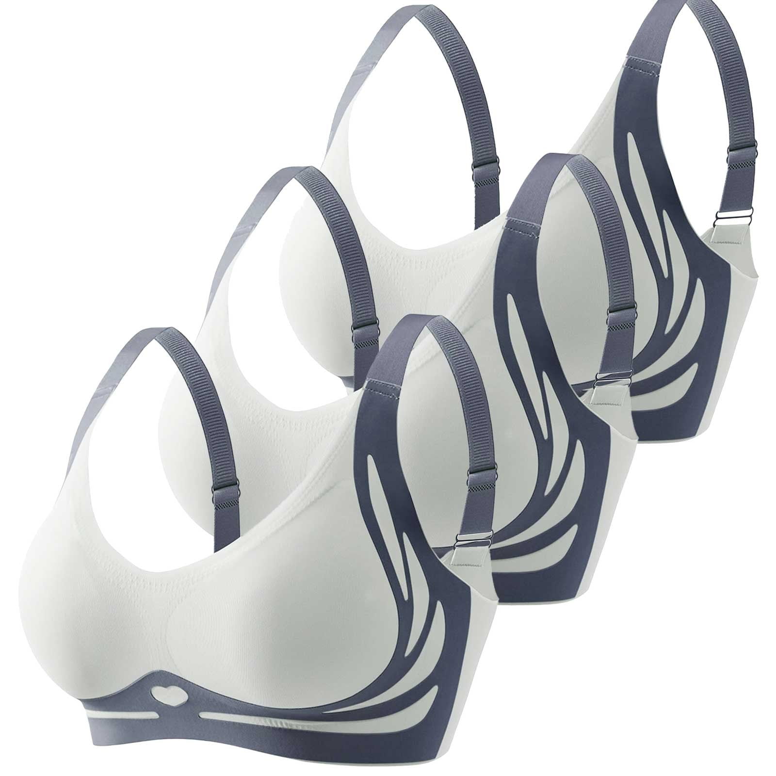 TEVEQ 3 Pack Bras for Women No Underwire Soft Supportive Comfortable ...
