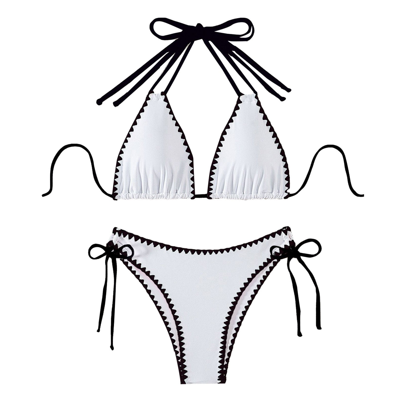 TEVEQ Women's Terrycloth Swimsuit Summer Bikini Set with Chest Pad Swim ...