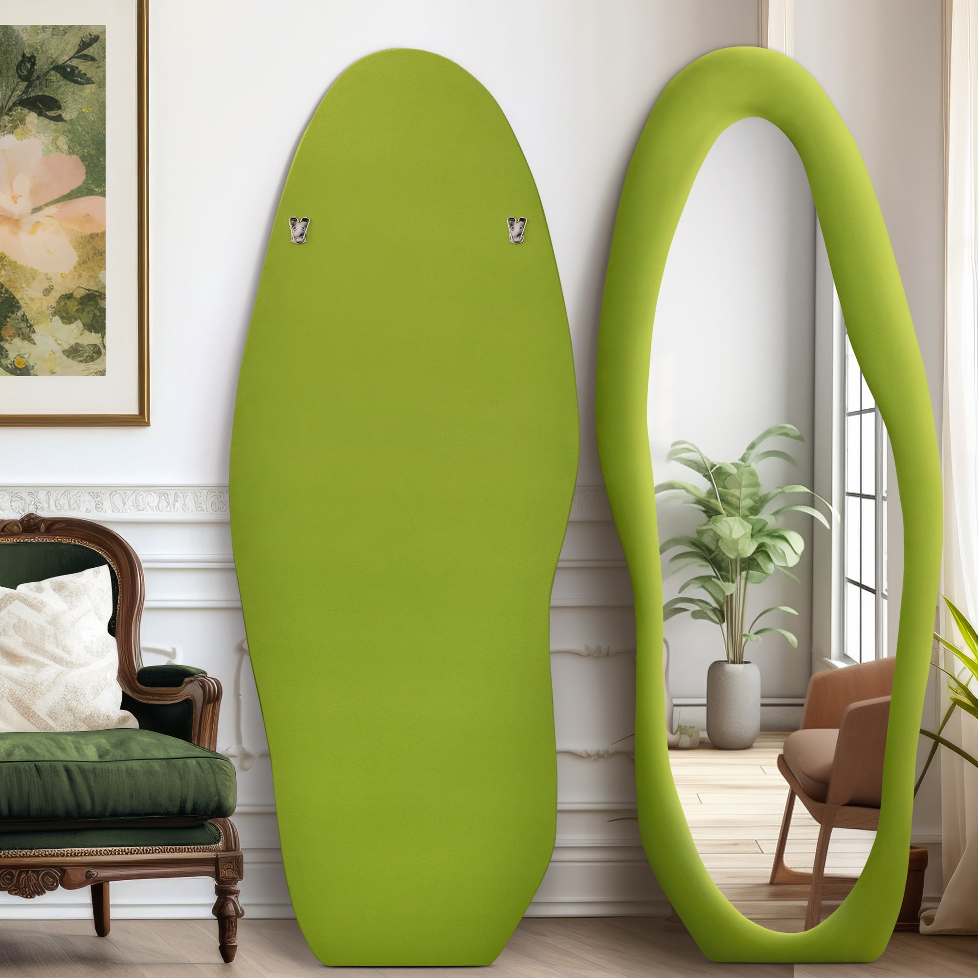"AUSTUFF Full Body Long Mirror 63""x24"", Dressing Mirror in Cloud ...