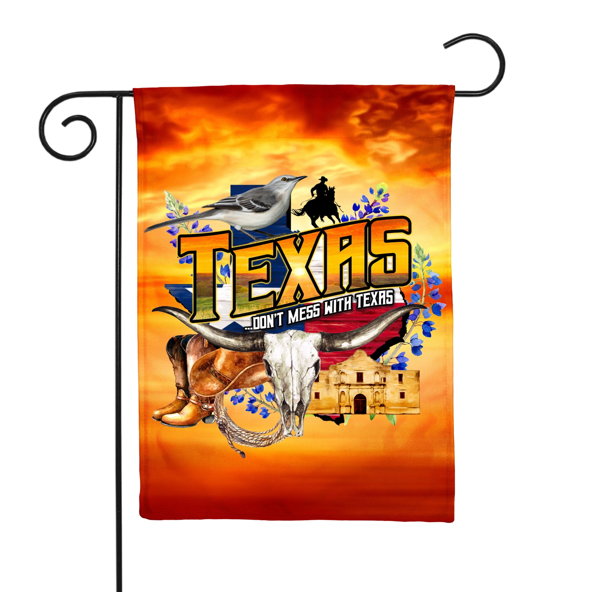 TEXAS DON'T MESS 13" x 18" DOUBLE SIDED GARDEN FLAG - Walmart Business ...