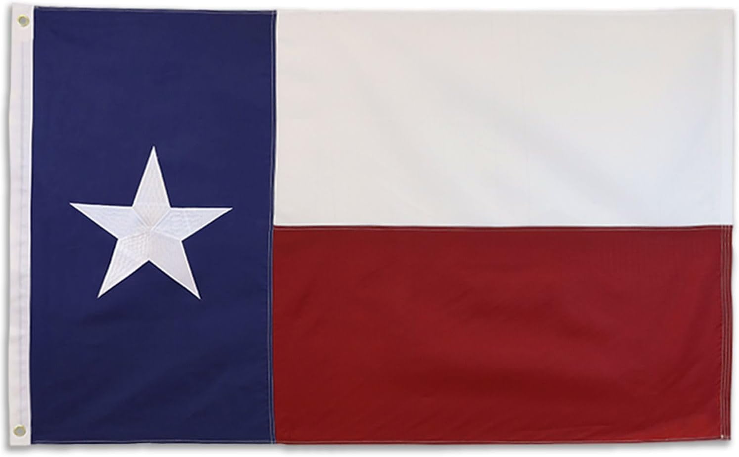 TEXAS Flag 3x5 by Party, Quality Embroidered Lone Star, Sewn Stripes ...