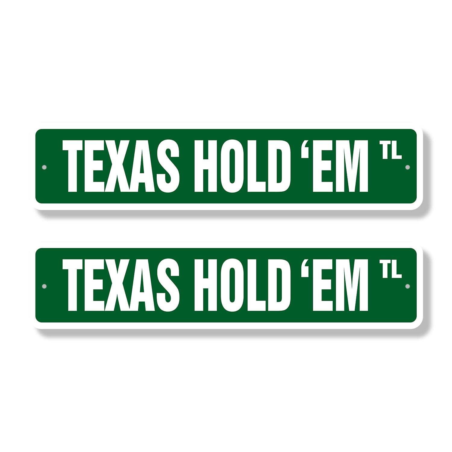 TEXAS HOLD 'EM Classic Street Sign (2 Pack) card game player play ...
