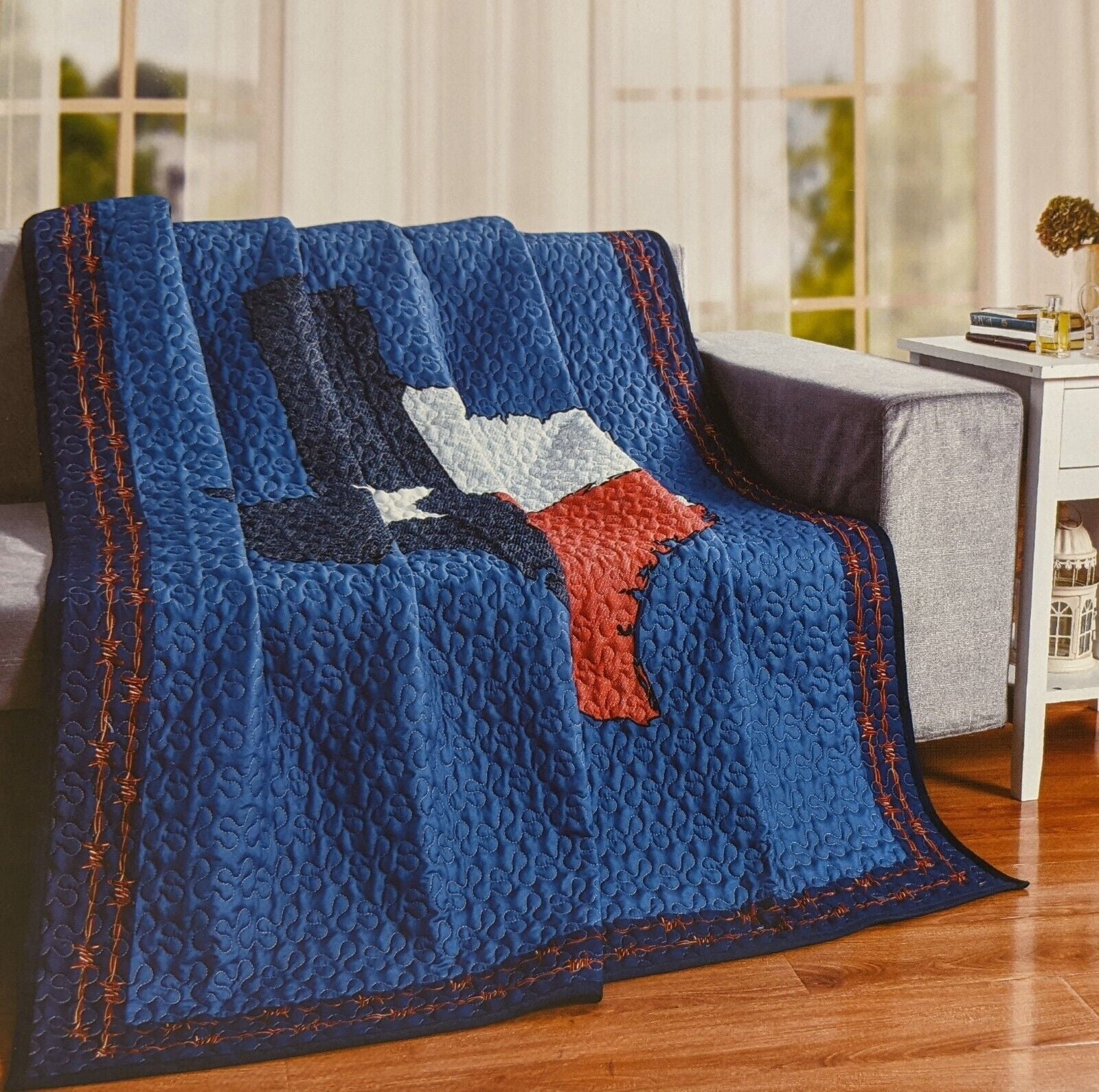LL Home Texas Map Quilt Decorative Throw Blanket, (60"x50") - Walmart.com