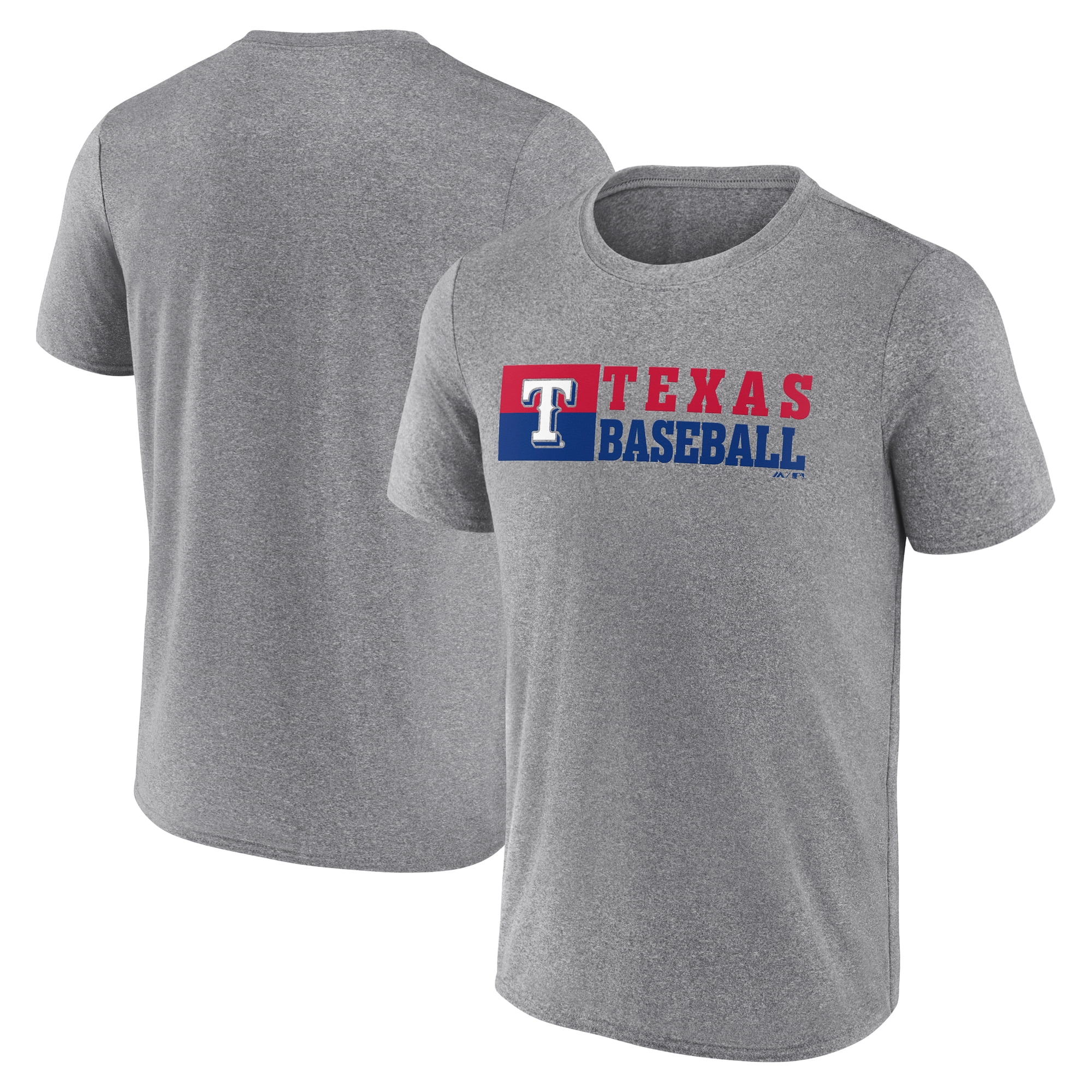 Texas Rangers Men's Heather Gray Roll Dice Polyester T-Shirt, Up to ...