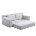 TEXBM 2-in-1 Convertible Corduroy Sofa Bed, Memory Foam Boneless Floor ...