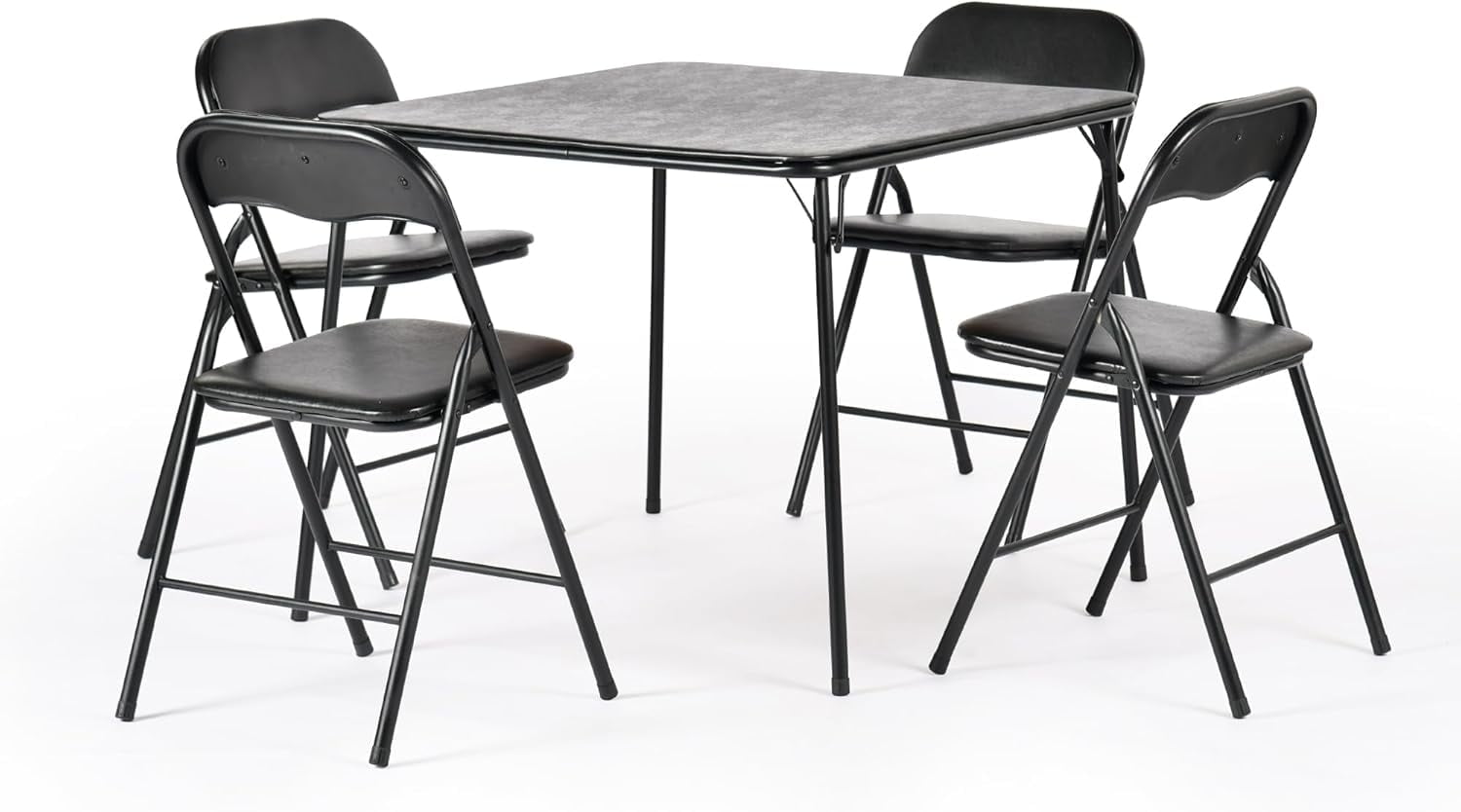 TEXBM Portable Folding Table and Chairs Set (1 Table + 4 Chairs) - 34 ...