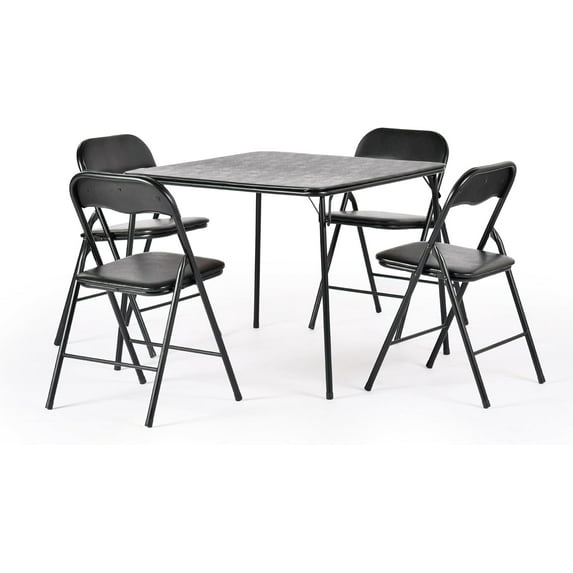 TEXBM Portable Folding Table and Chairs Set (1 Table + 4 Chairs) - 34 ...