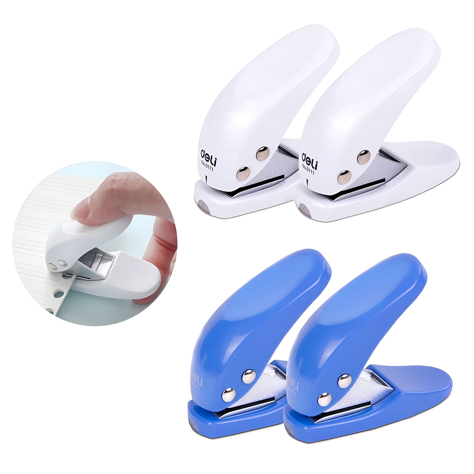 TEXIJUSO 4PCS Mini Single Hole Punchs, 1 Hole Paper Punch, 10 Sheet ...