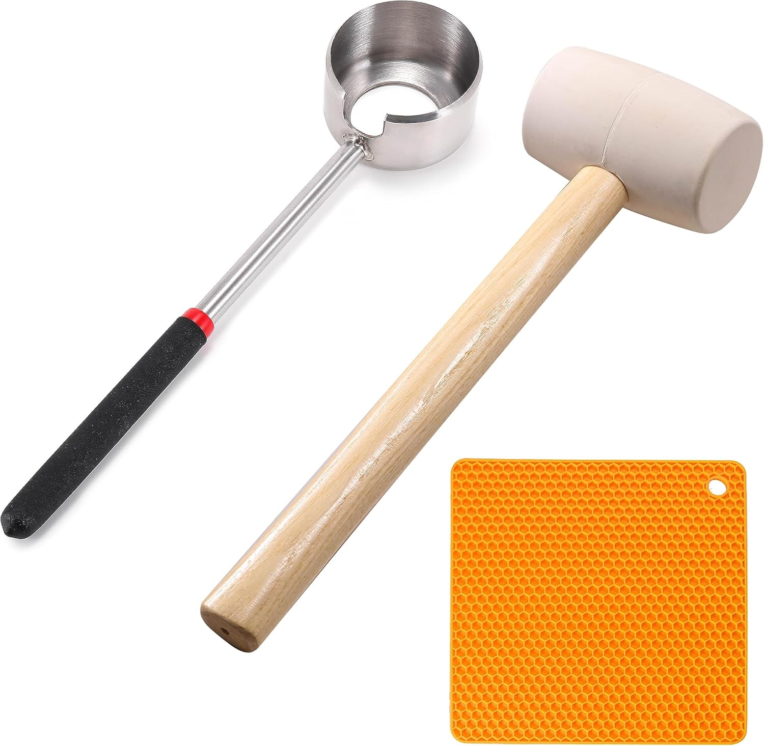 TEXIJUSO Coconut Opener Tool Set, Stainless Steel Coco Opener Kit for ...