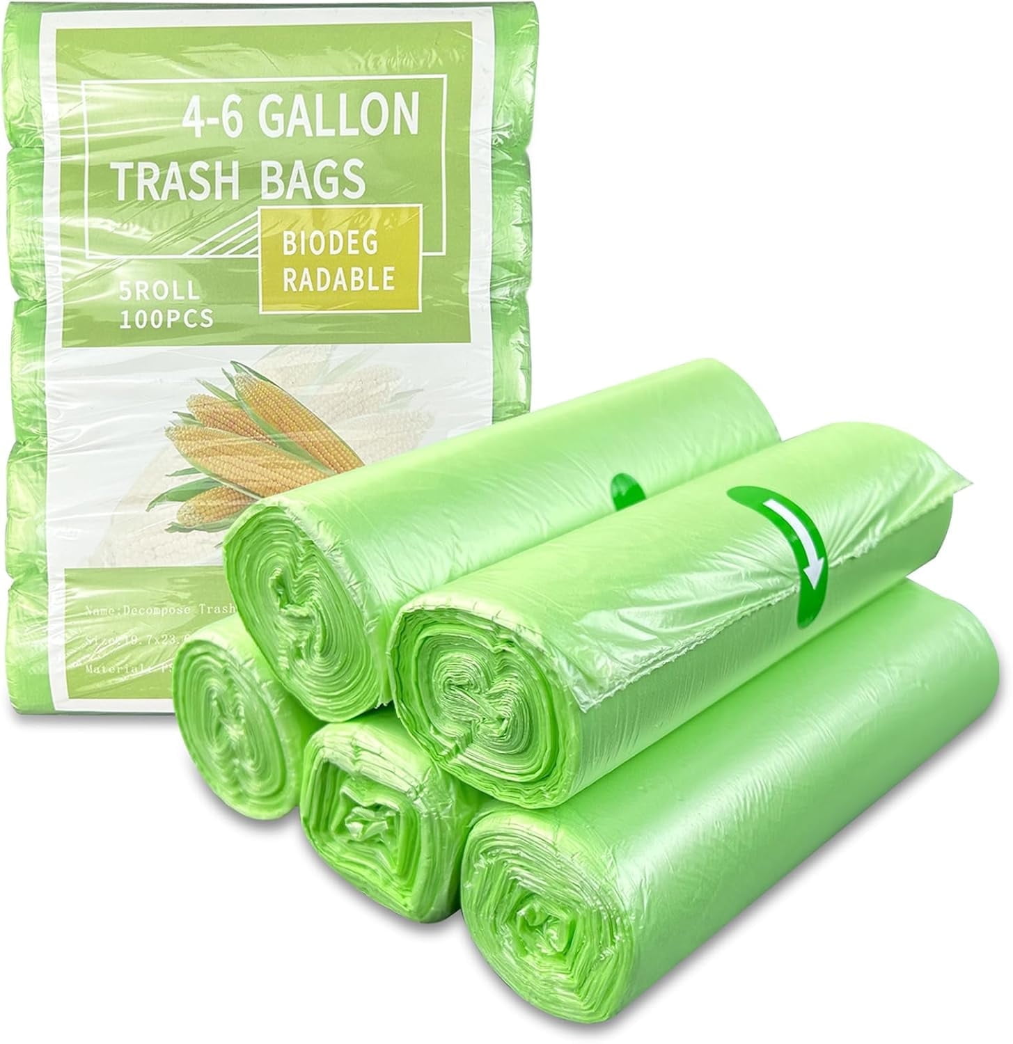 TEXIJUSO Pack of 100 x 20 Litre Compostable Organic Waste Bags ...