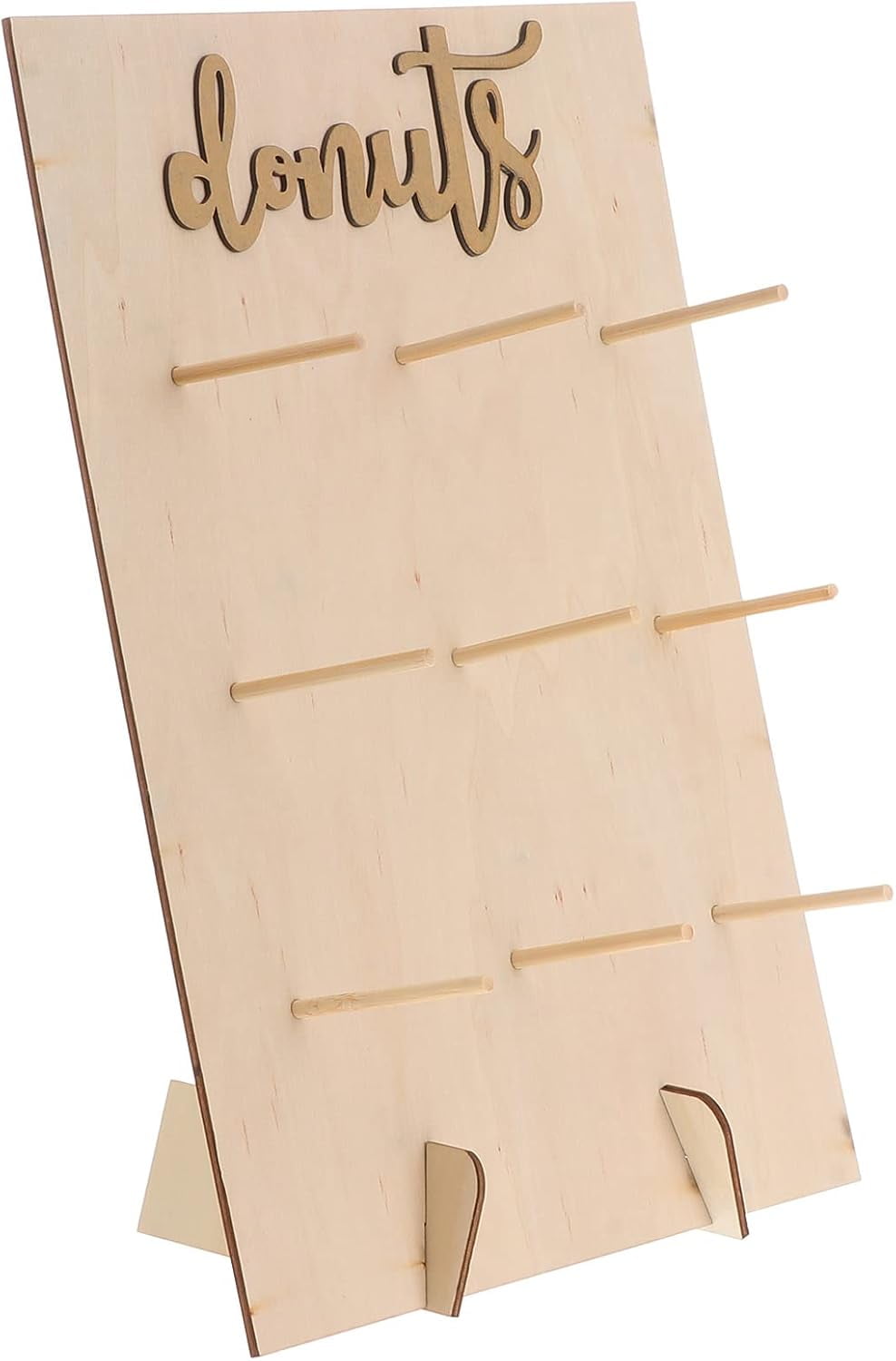 TEXIJUSO Wooden Donut Holder Wall Stand Board Displays Rack 26x12x35cm ...