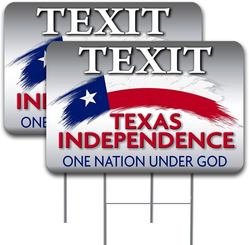 TEXIT Texas One Nation Under God 2 Pack Double-Sided Yard Signs 16" x ...