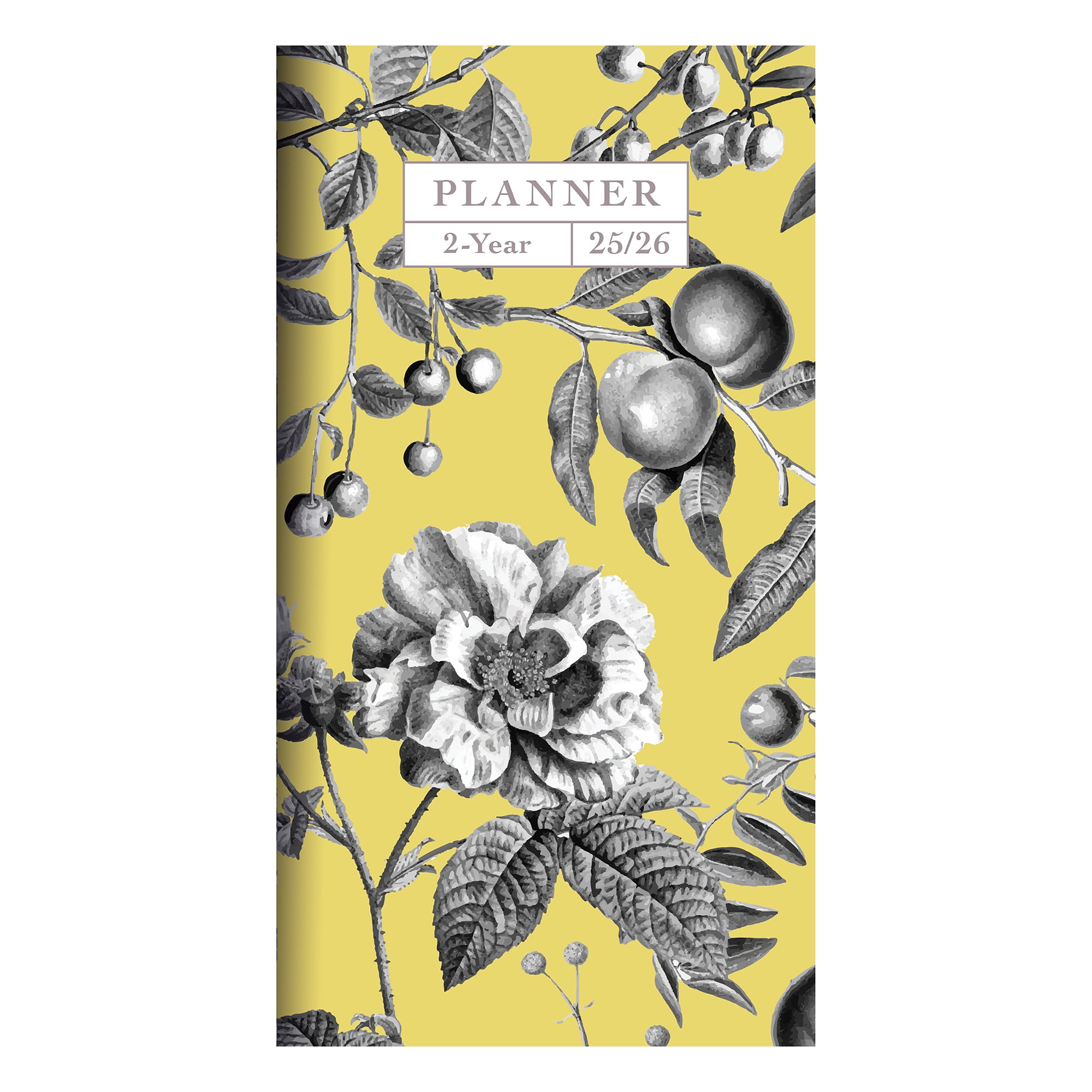 TF PUBLISHING 2025-2026 Yellow Botanical 2-Year Small Pocket Planner ...