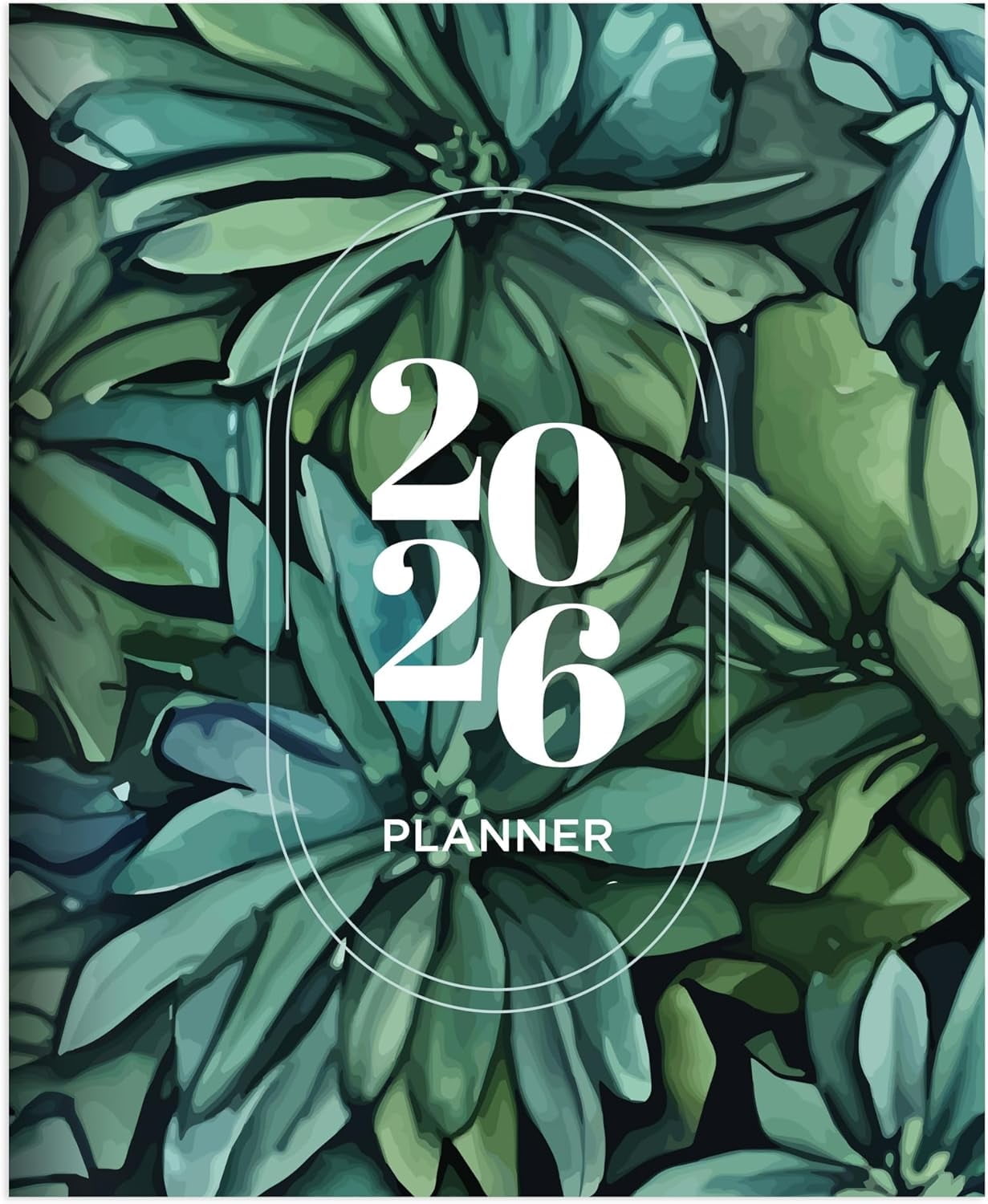 TF Publishing 2026 Succulent Large Monthly Planner – 9″ x 11″ Undated ...