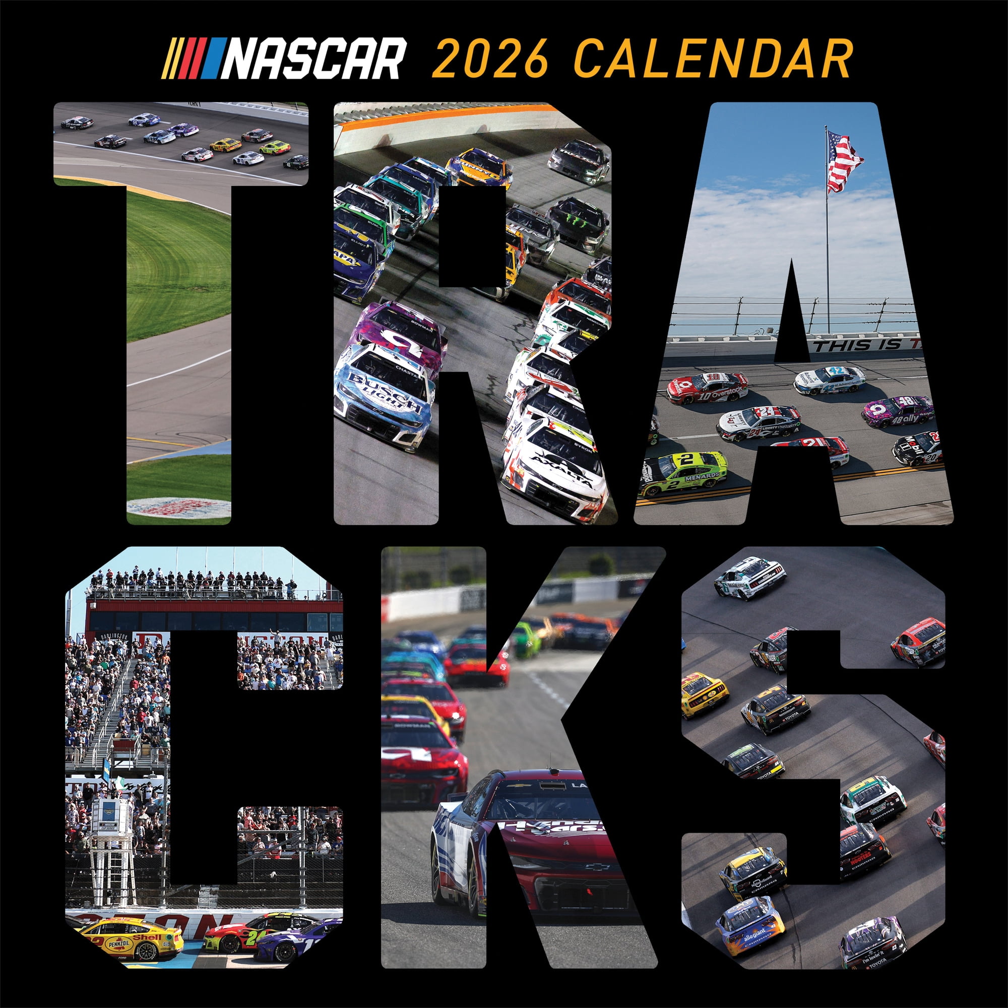 TF Publishing, Nascar Tracks 2026 Wall Calendar, 12'' X 12'', 12-Month ...